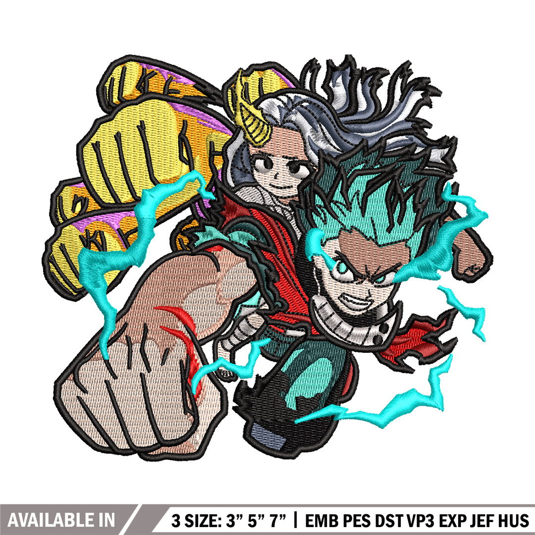 Deku punch embroidery design, Mha embroidery, Anime design, | Inspire ...
