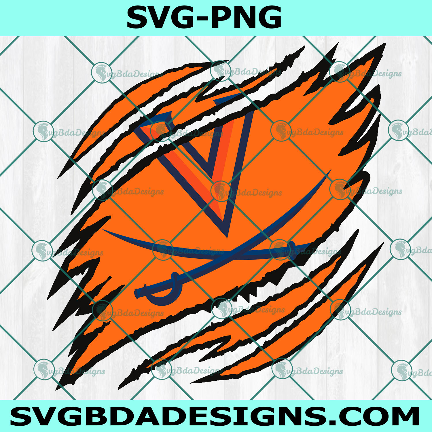 Virginia Cavaliers Ripped Claw Ripped Claw SVG, NCAA Mascot | Inspire ...