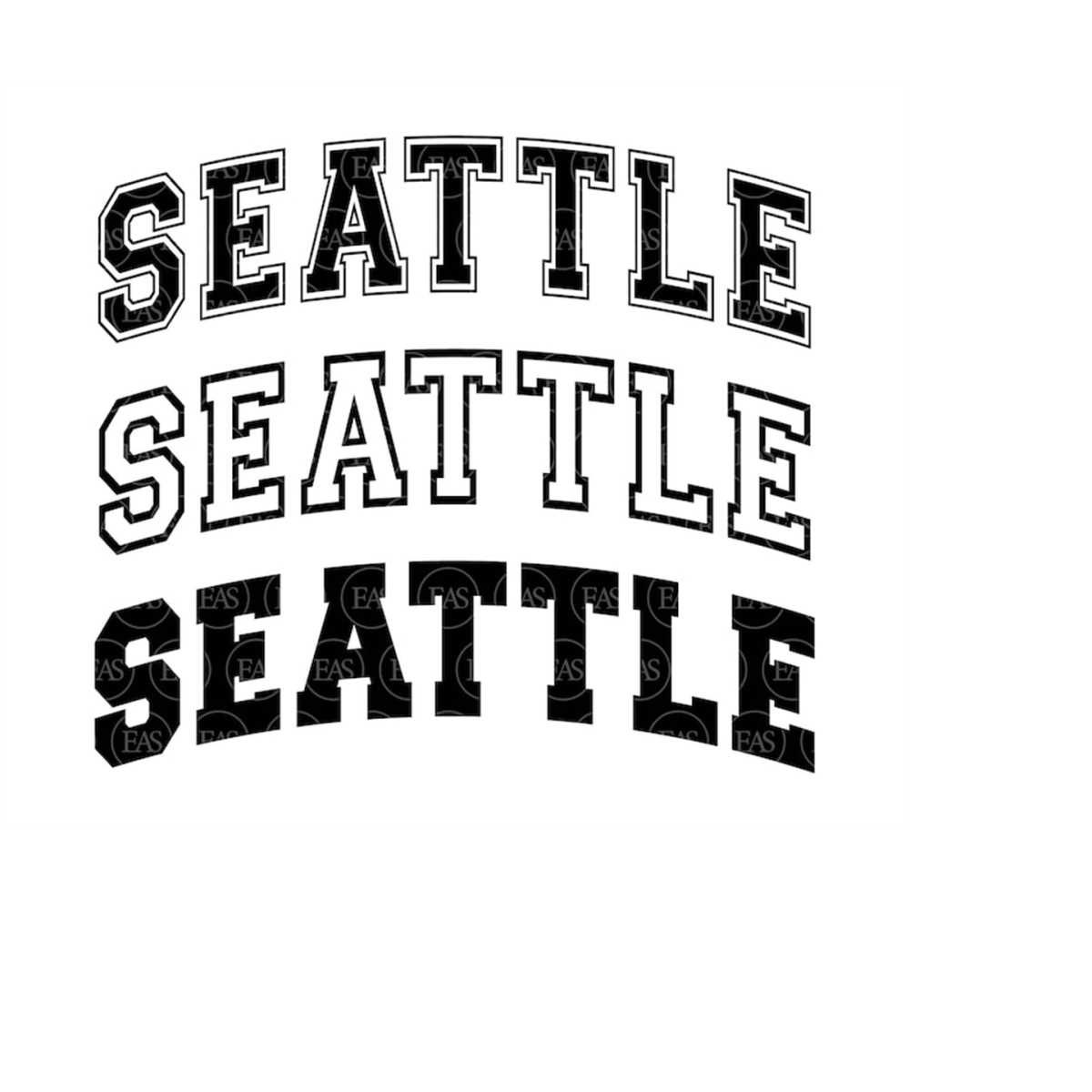 Seattle Svg, Varsity Font Svg, College Font, Arched Text, St - Inspire ...