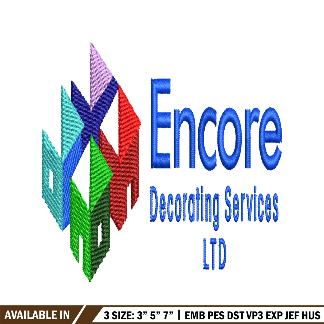 Encore logo embroidery design, Encore logo embroidery, logo | Inspire ...