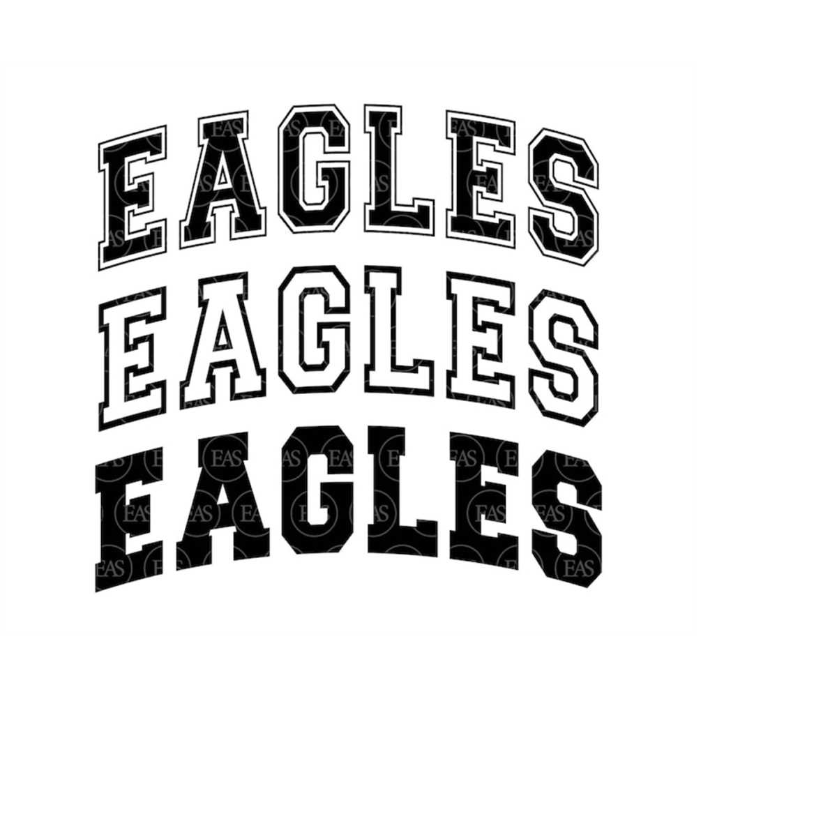 Eagles Svg, Eagles Arched Varsity Font, Go Eagles Svg, Eagle - Inspire ...