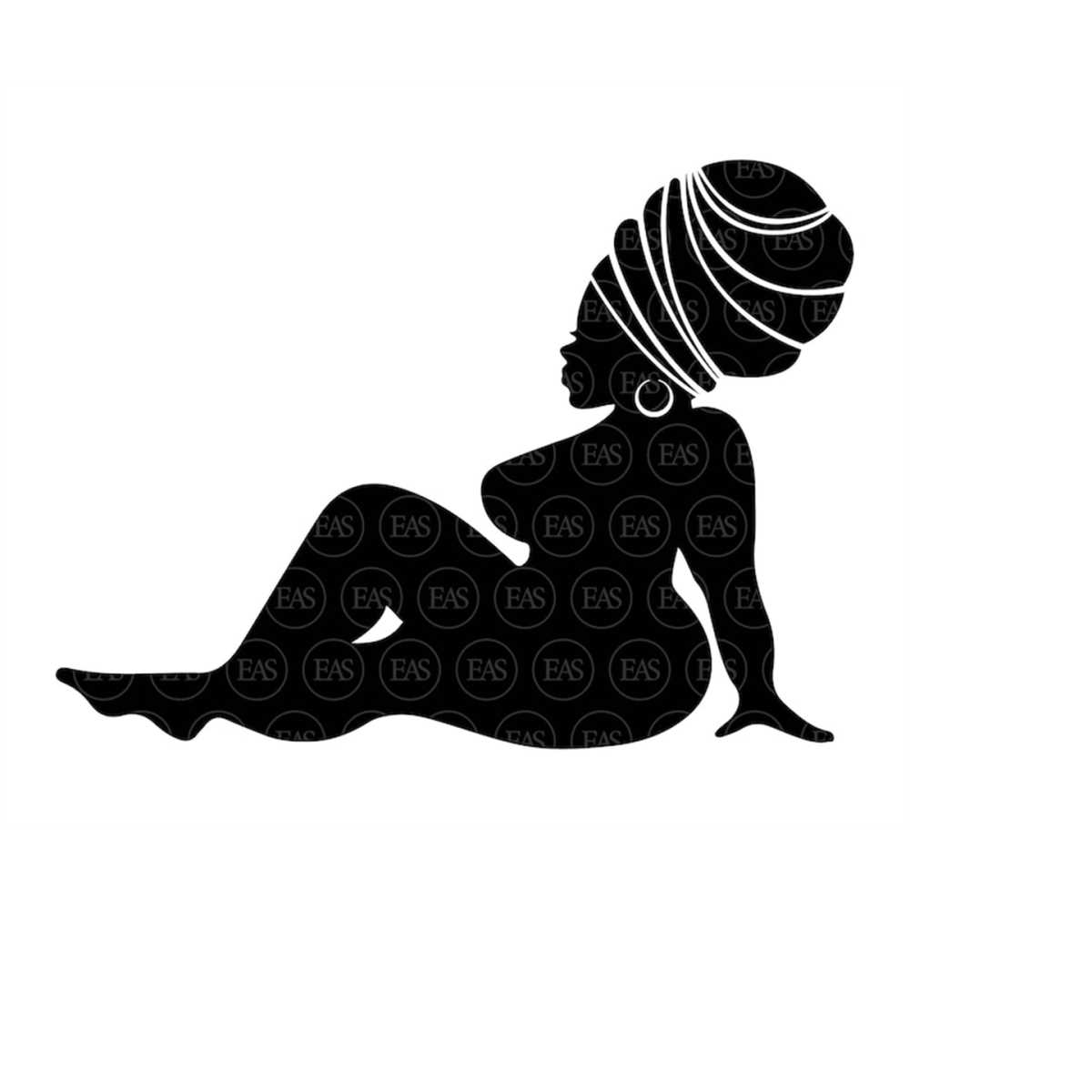 Thick Curvy Afro Girl Svg, African Headwrap Svg, Chubby Woma | Inspire ...