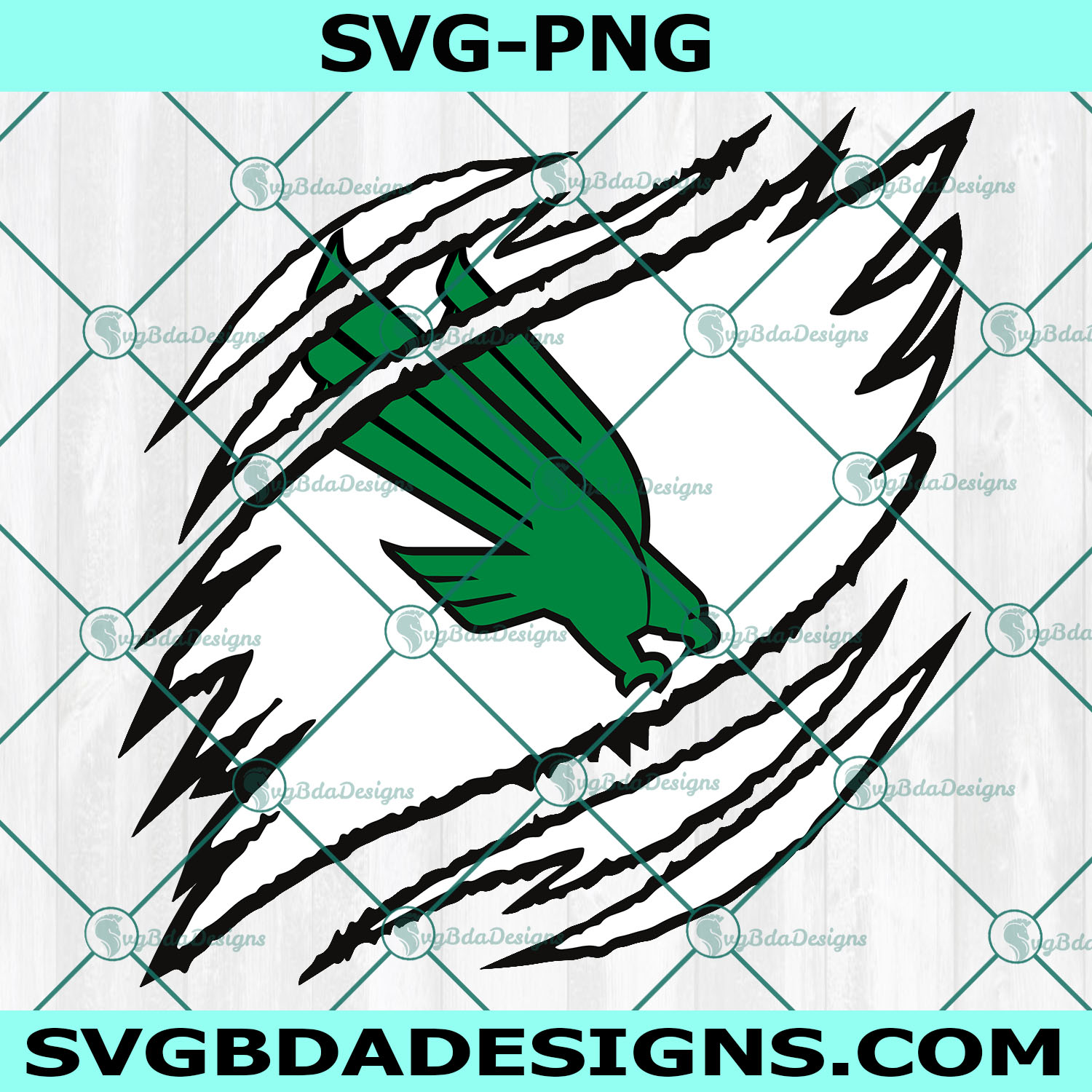 North Texas Mean Green Ripped Claw SVG, NCAA Mascot Universi | Inspire ...