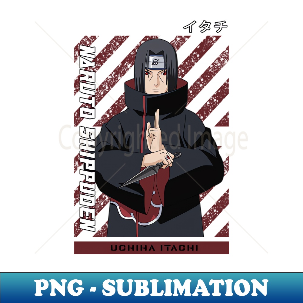 Uchiha Itachi - Retro PNG Sublimation Digital Download - Ele - Inspire ...