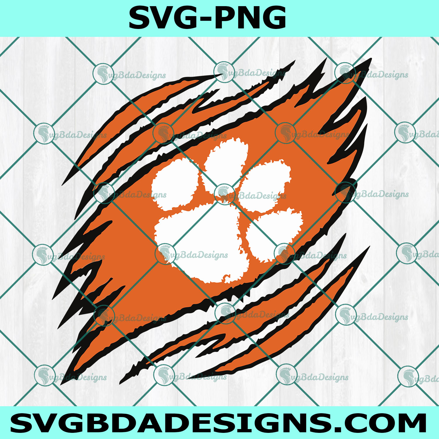 Clemson Tigers Logo Ripped Claw SVG, NCAA Mascot University | Inspire ...