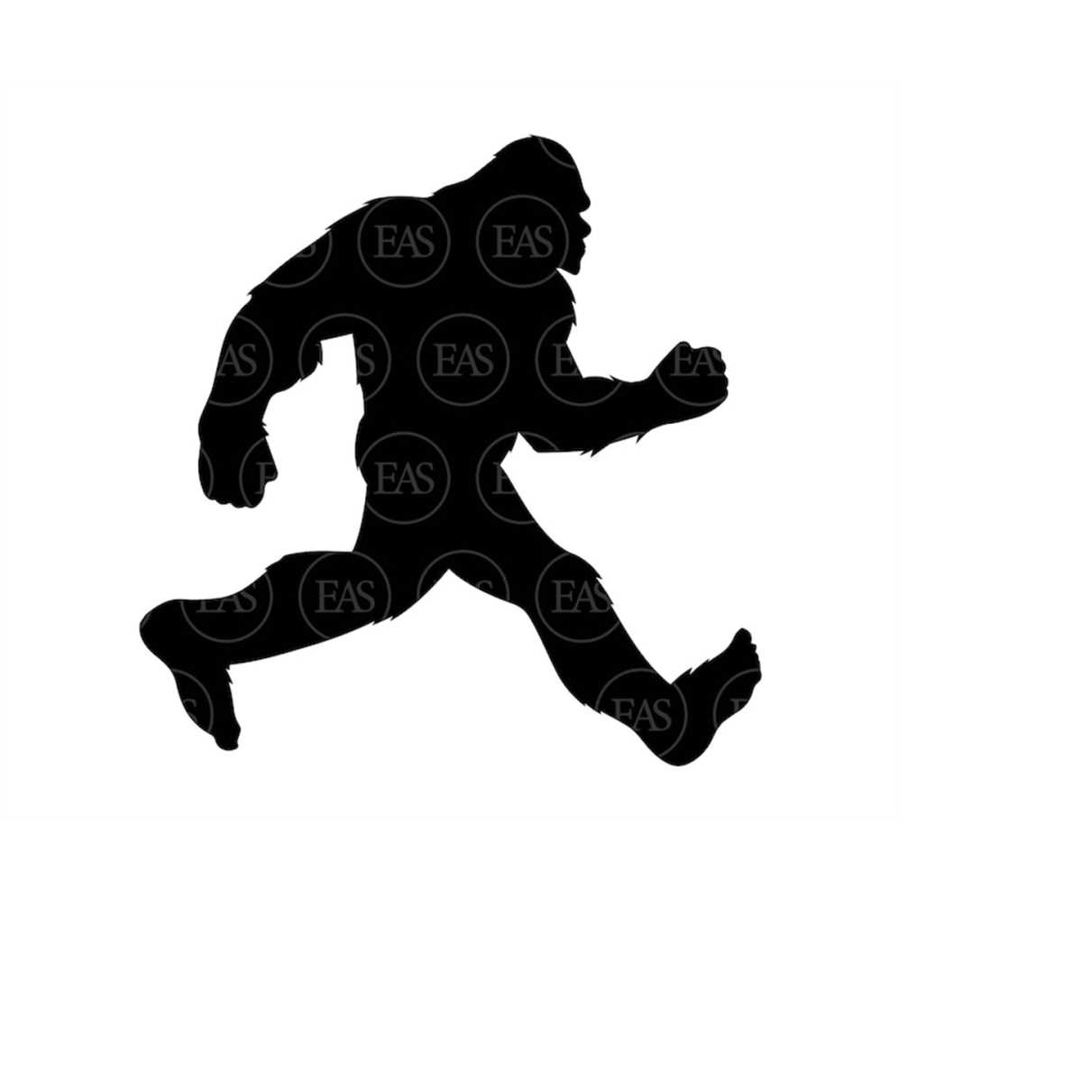 Running Bigfoot Svg, Big Foot, Yeti Svg, Sasquatch Svg. Vect - Inspire ...