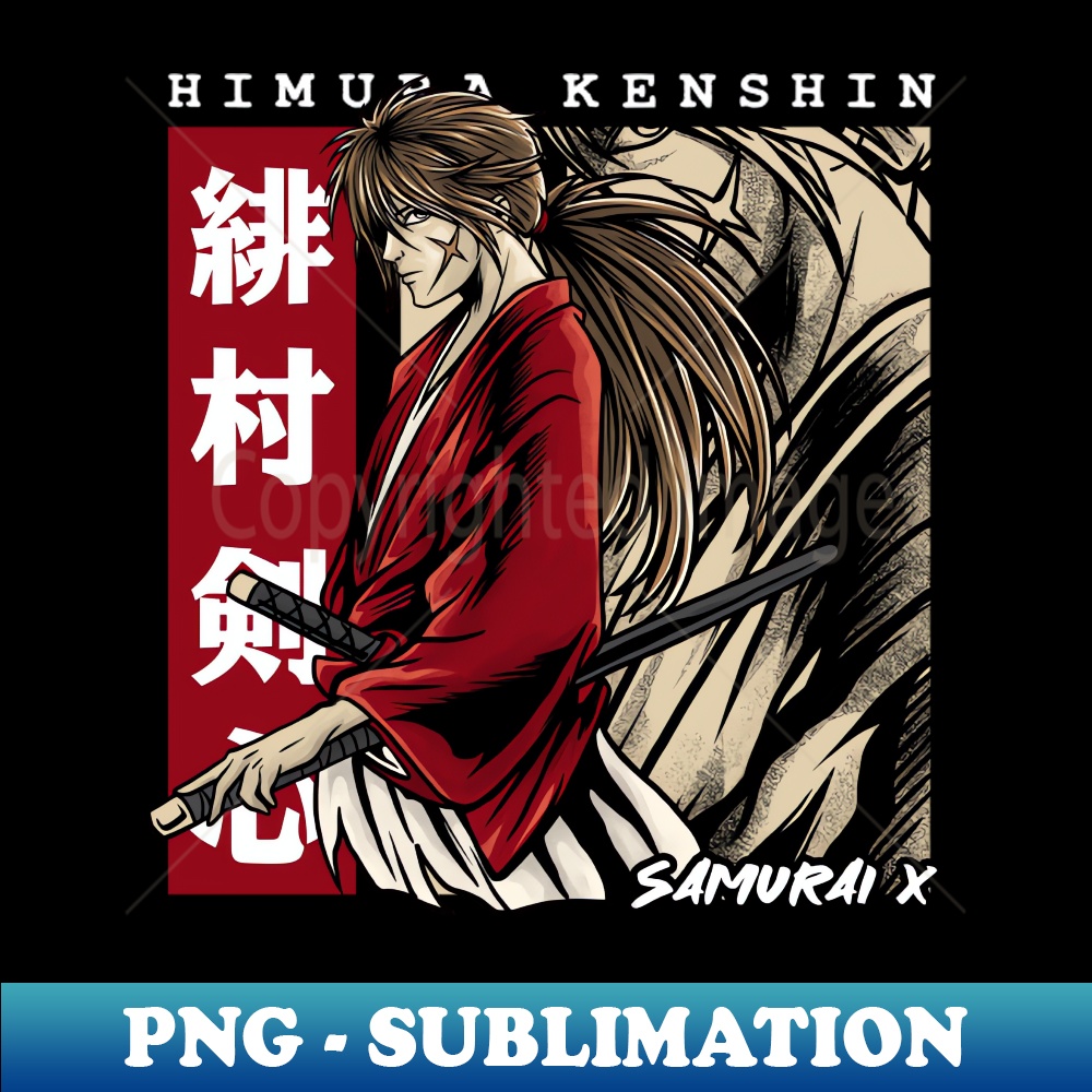 Kenshin Himura Samurai X Anime - Premium PNG Sublimation Fil | Inspire ...