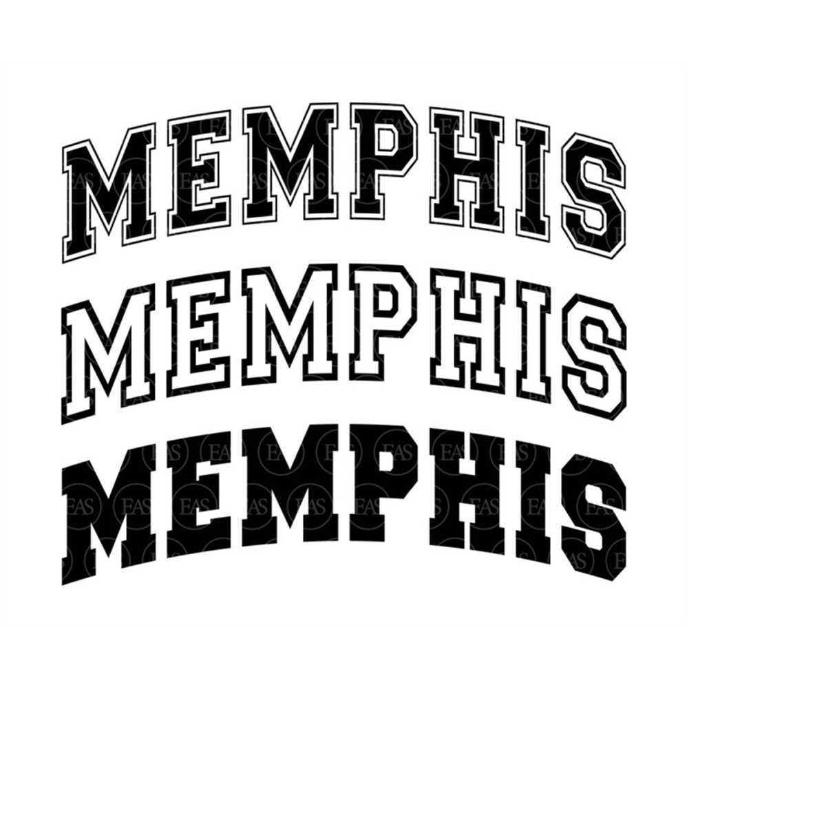 Memphis Svg, Varsity Font Svg, College Font, Arched Text, Am - Inspire ...
