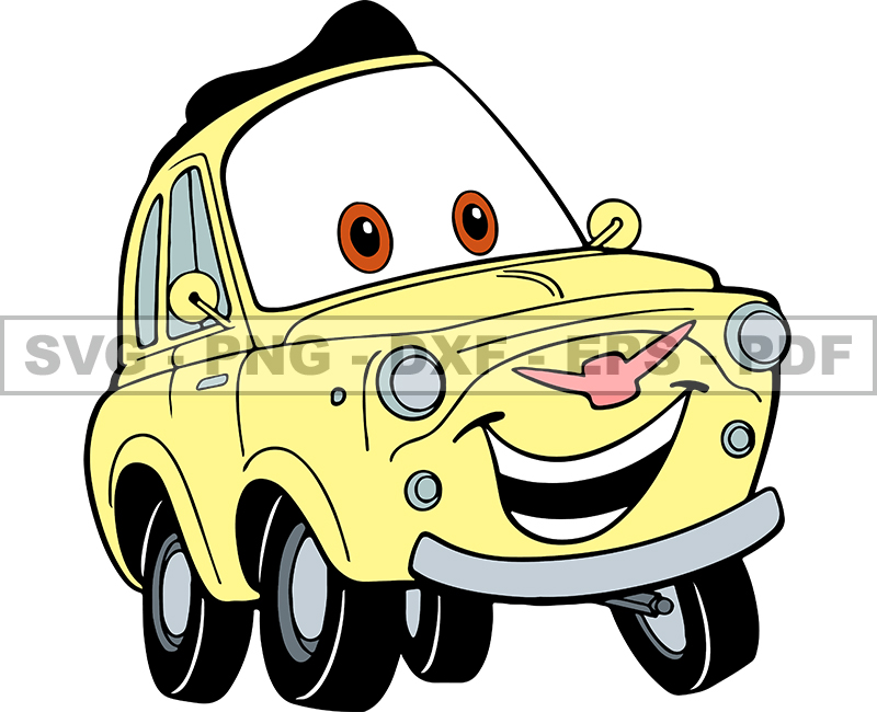 Disney Pixar's Cars png, Cartoon Customs SVG, EPS, PNG, DXF - Inspire ...