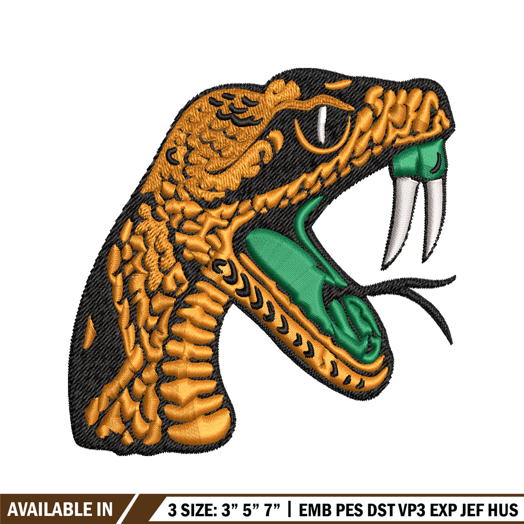 Florida A&M Rattlers embroidery design, Florida A&M Rattlers - Inspire ...