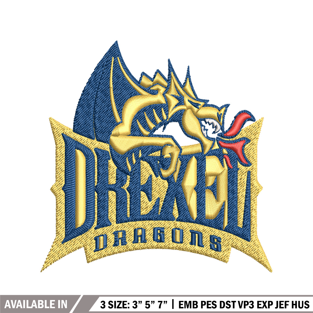 Drexel Dragons embroidery design, Drexel Dragons embroidery, | Inspire ...