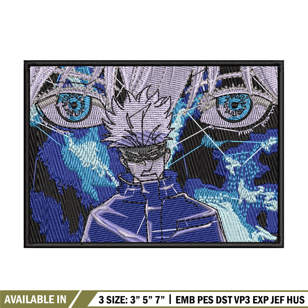 Gojo eyes box embroidery design, Jujutsu embroidery, Anime d | Inspire ...