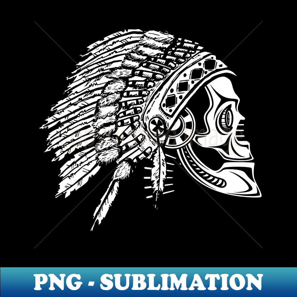 Robot Chief - Native American Indian Headdress - PNG Sublima | Inspire ...