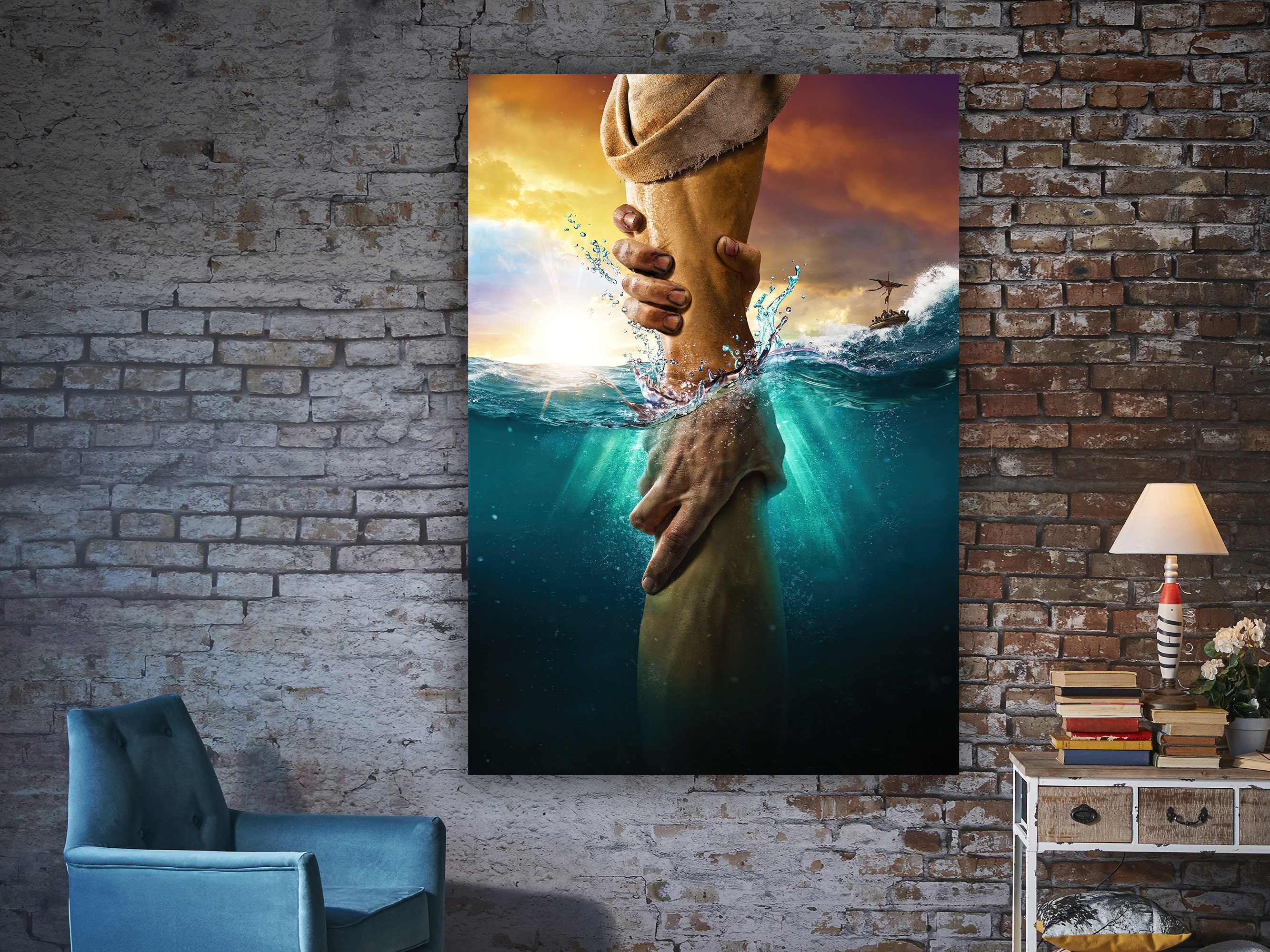 Hand Couple Wall Art, Surreal Art, Surrealism Wall Art, Abst - Inspire ...