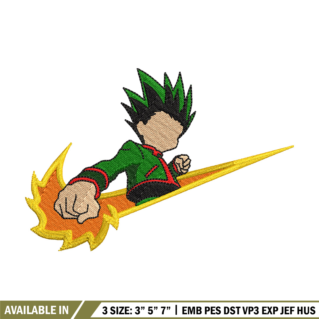 Gon punch nike embroidery design, Hxh embroidery, Anime desi - Inspire ...