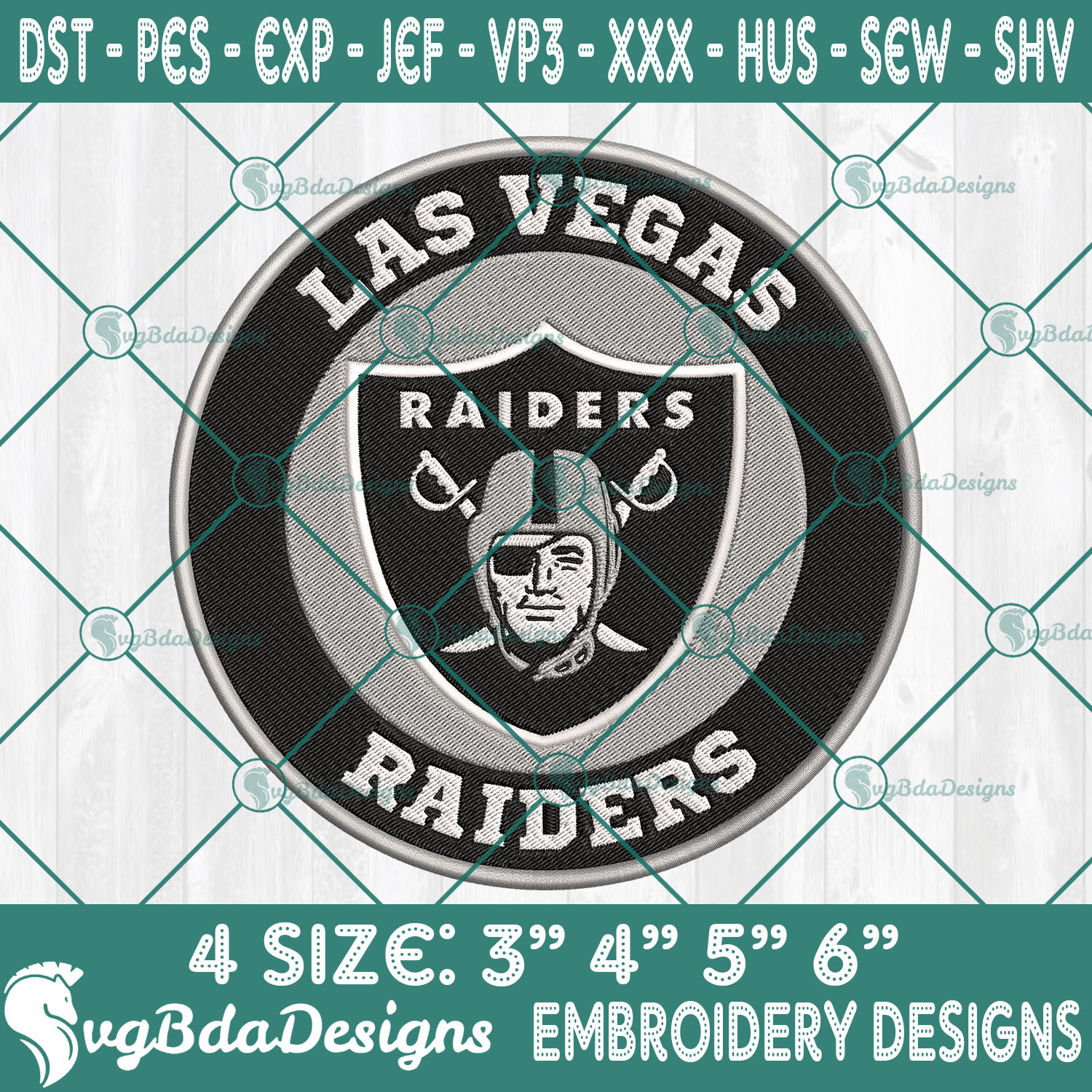 Las Vegas Raiders Logo Embroidery Designs, NFL Team Logo Emb | Inspire ...