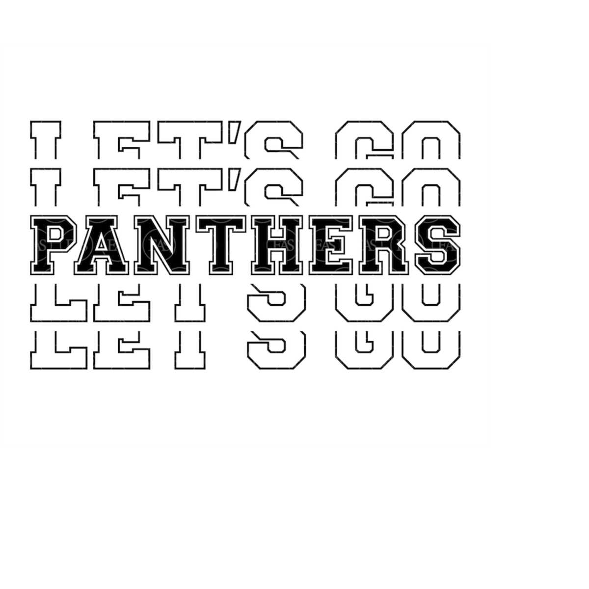 Stacked Let's Go Panthers Svg, Run Panthers, Sport Jersey Fo - Inspire ...