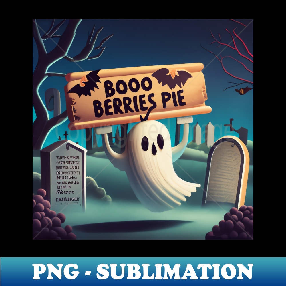 Halloween Boo Berries Pie - PNG Sublimation Digital Download - Inspire ...