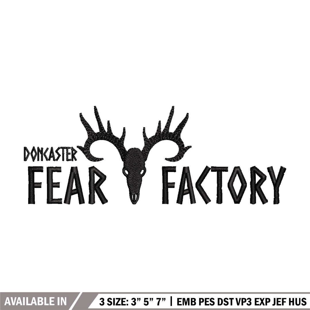 Fear factory logo embroidery design, logo embroidery, logo d | Inspire ...