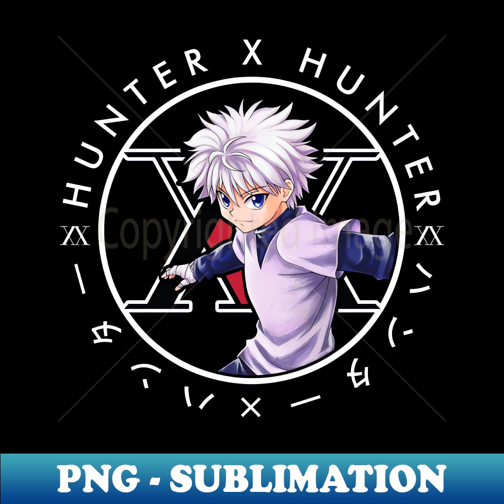 Killua Zoldyck Circle Text - PNG Sublimation Digital Downloa - Inspire ...