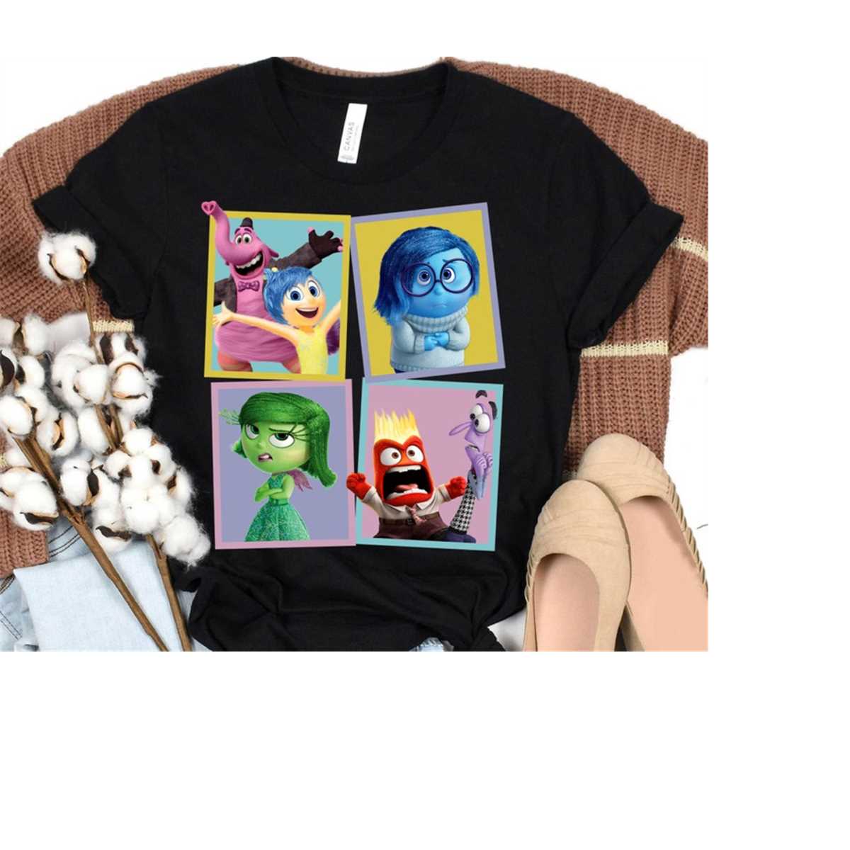 Vintage Disney Inside Out Cute Portrait Characters Retro Shi | Inspire ...