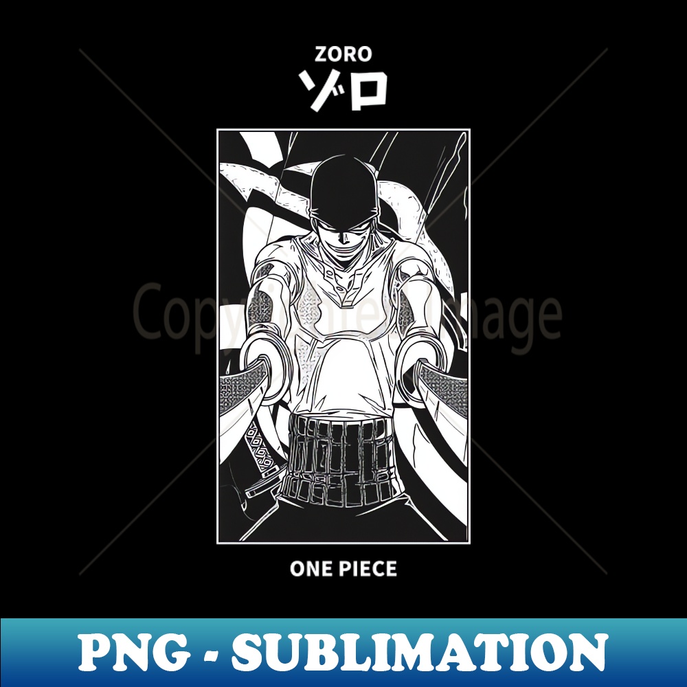 Roronoa Zoro One Piece - Retro PNG Sublimation Digital Downl - Inspire ...
