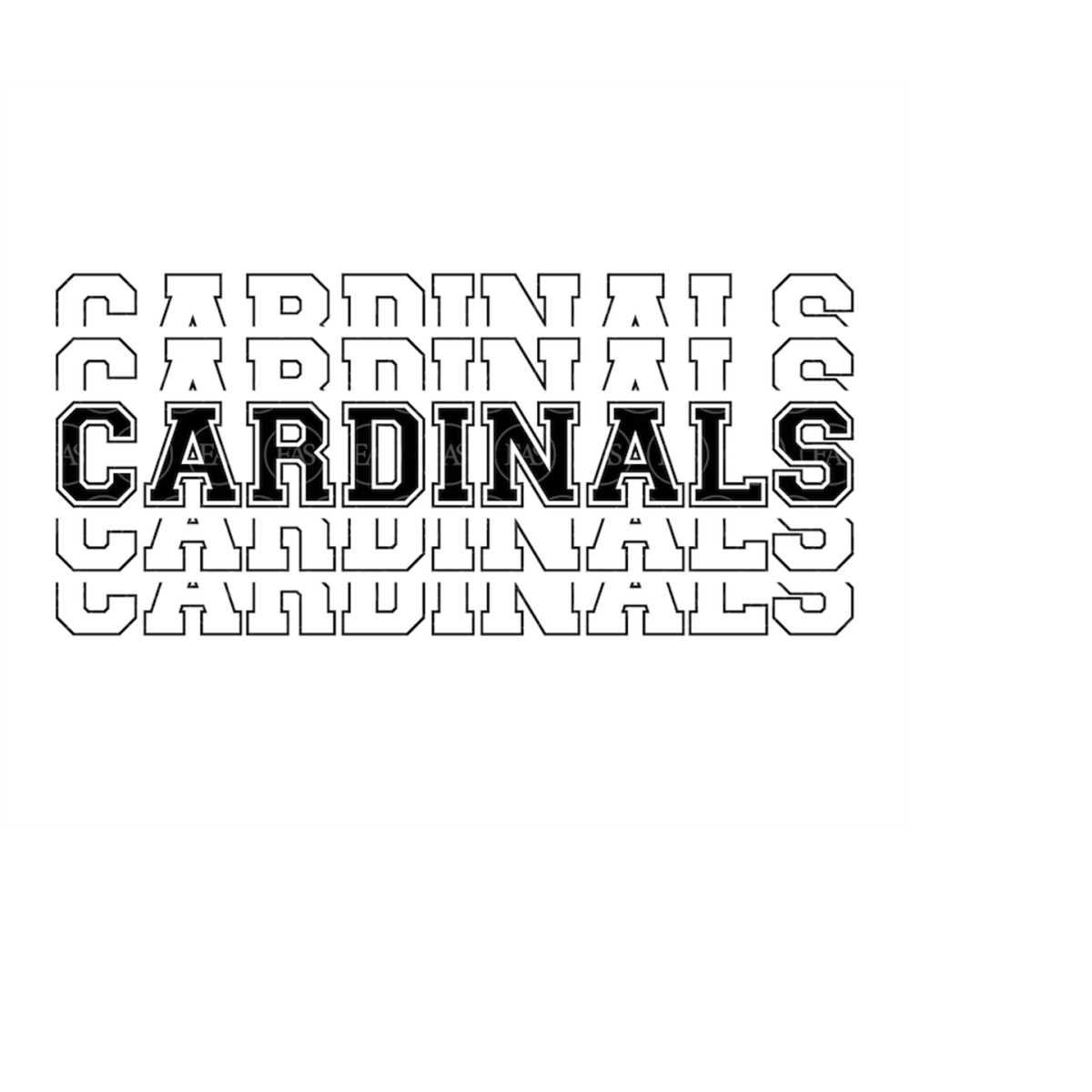 Stacked Cardinals Svg, Go Cardinals Svg, Run Cardinals, Spor - Inspire ...