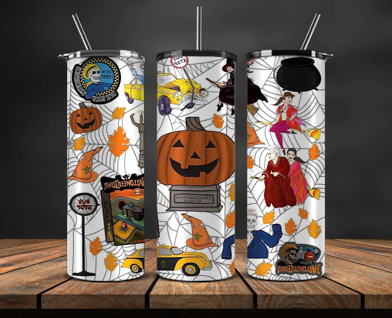 Halloween 20oz Tumbler Wrap ,Horror films Tumbler Wrap PNG, | Inspire ...