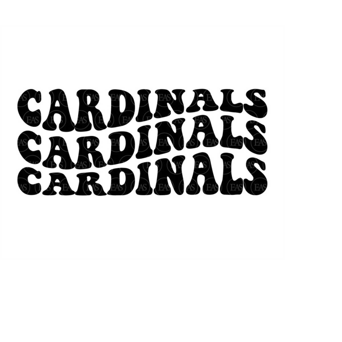 Cardinals Wavy Stacked Svg, Go Cardinals Svg, Cardinals Team - Inspire ...