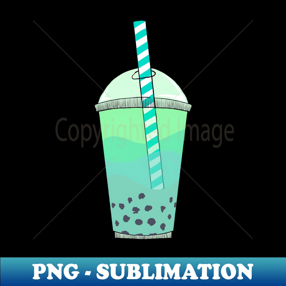 Matcha bubble tea - boba tea - Instant Sublimation Digital D | Inspire ...