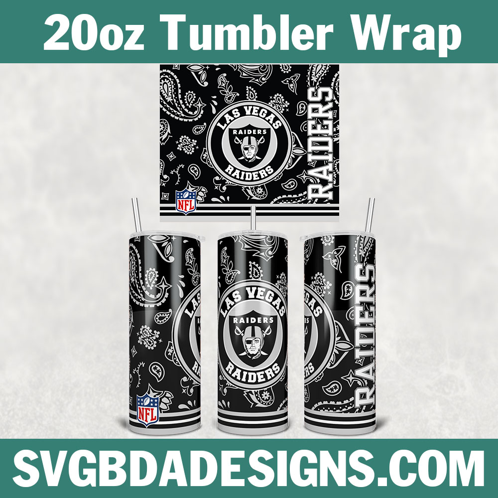 Las Vegas Raiders Football Paisley Style Tumbler Wrap, NFL F - Inspire ...