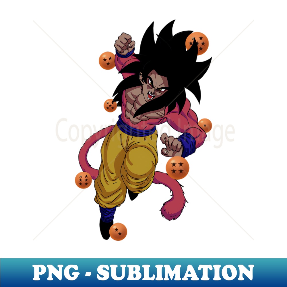 Goku SSJ4 - Dragon ball - PNG Transparent Sublimation Design | Inspire ...