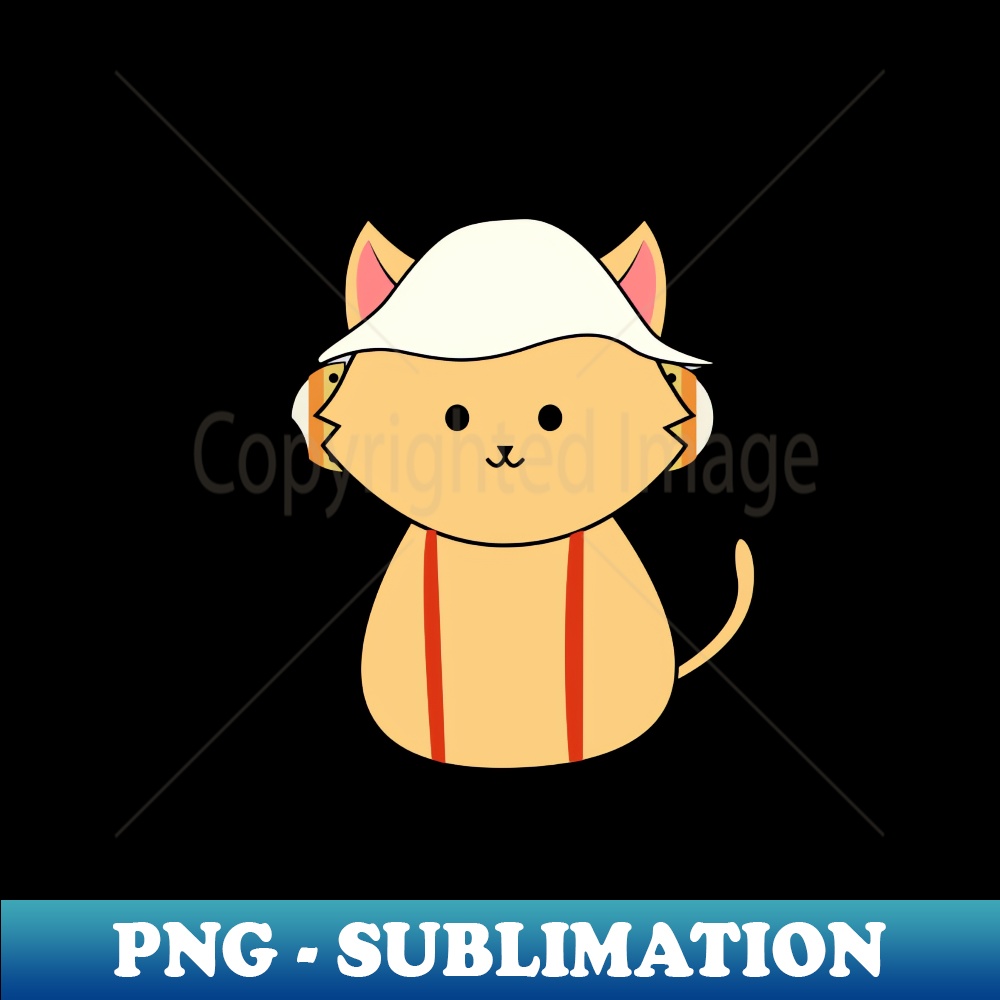 sharpshooter cat cosplay as usopp - Retro PNG Sublimation Di - Inspire ...