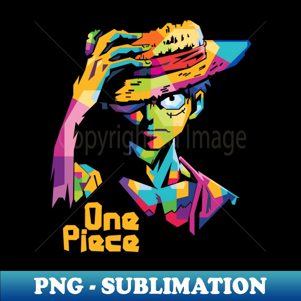 Pop Art Monkey D Luffy - One Piece - Instant PNG Sublimation - Inspire ...