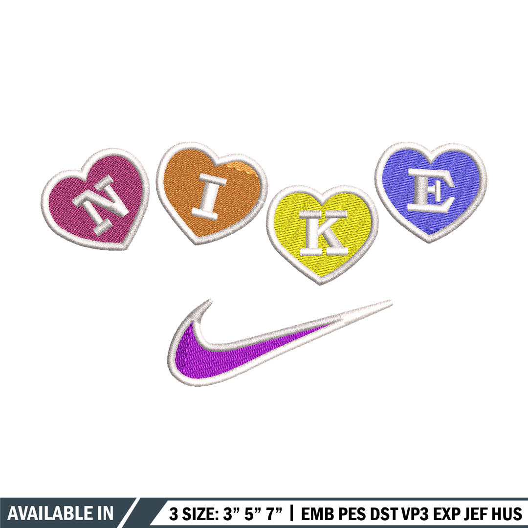 Nike heart Logo embroidery design, Nike heart embroidery, Ni | Inspire ...