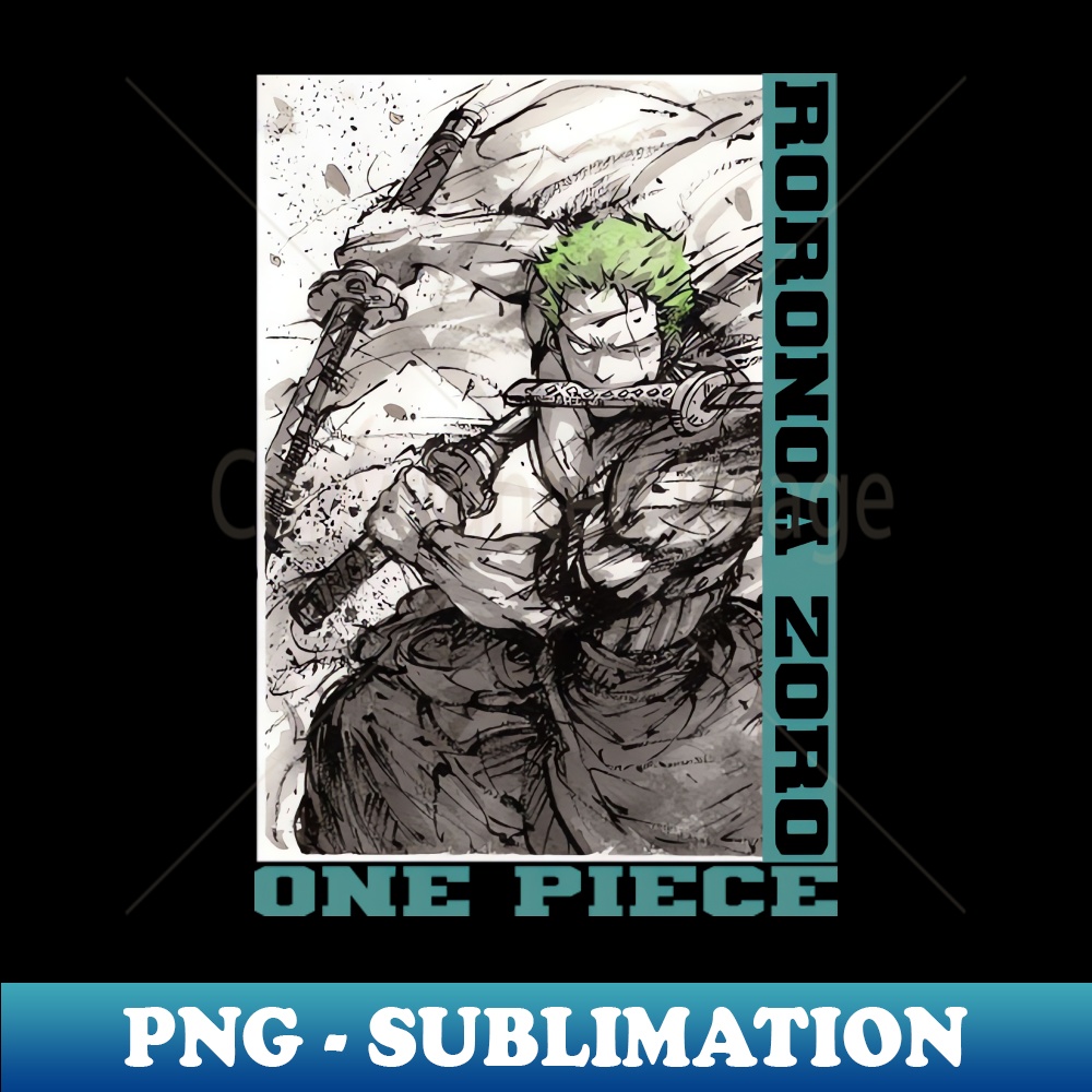 Roronoa Zoro - One Piece - Retro PNG Sublimation Digital Dow | Inspire ...