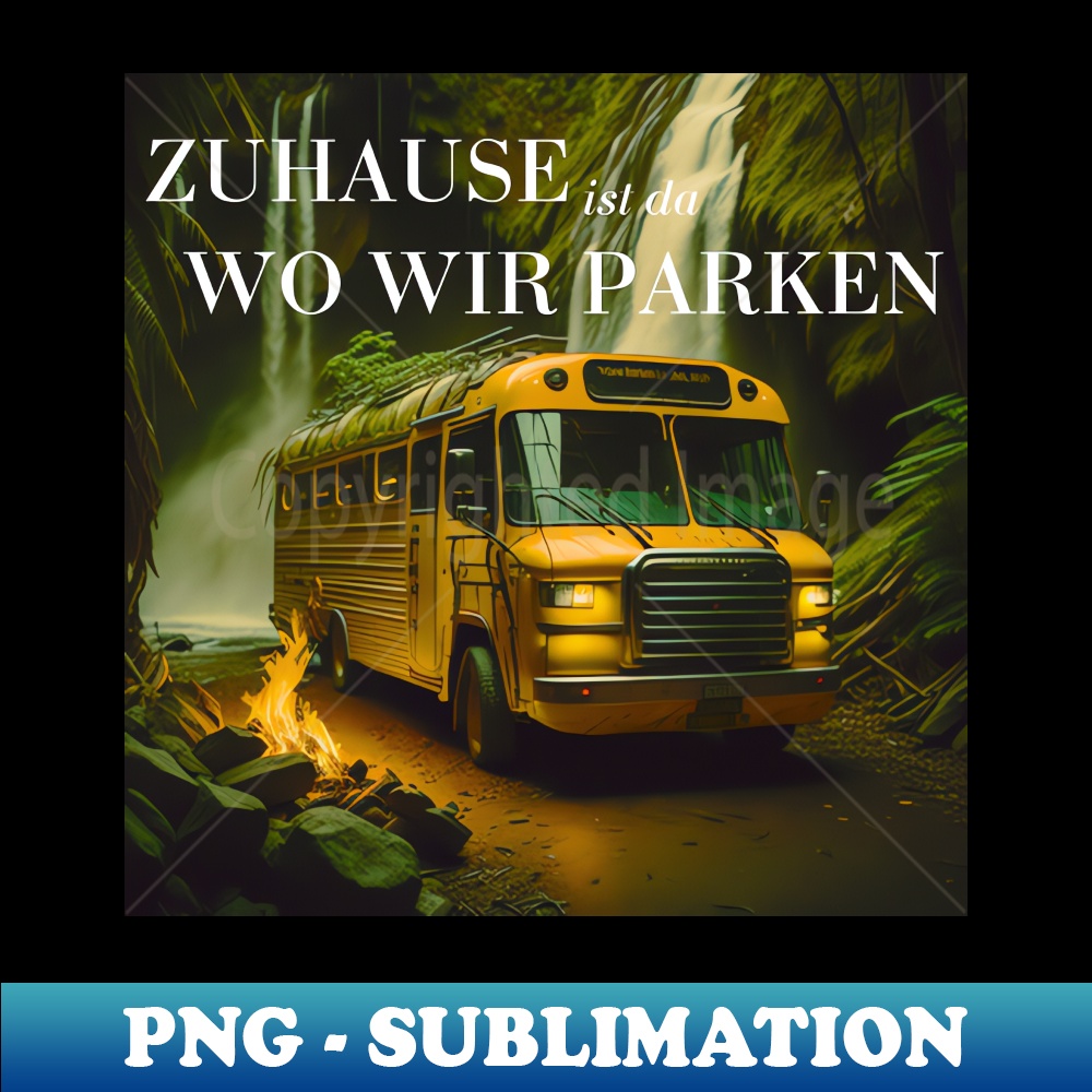 Campervan Bus parking near a waterfall - Signature Sublimati - Inspire ...