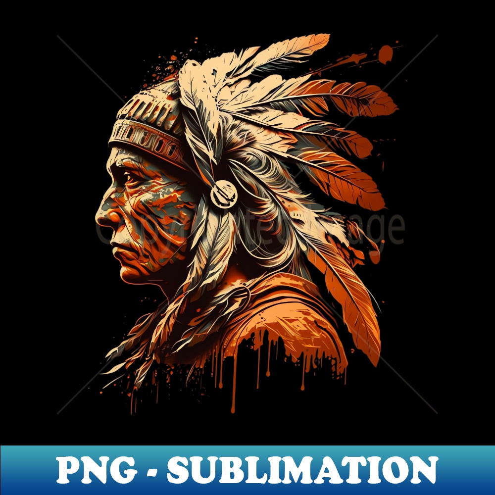 NATIVE AMERICAN INDIAN CHIEF - PNG Sublimation Digital Downl | Inspire ...