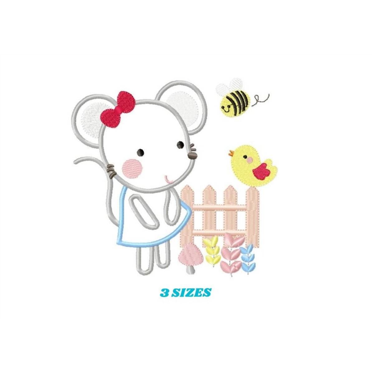 Mouse embroidery design - Rat embroidery designs machine emb - Inspire ...