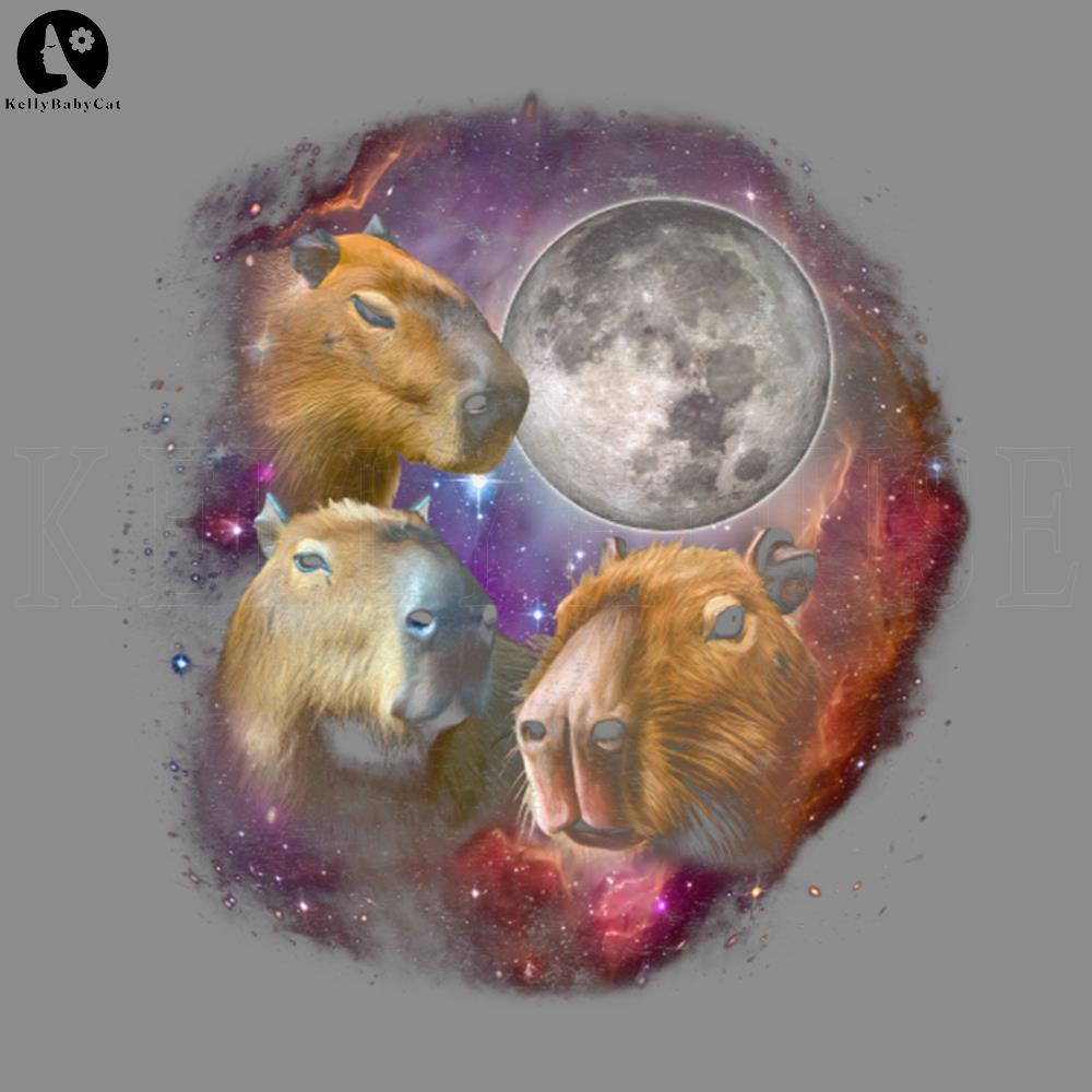Capybara Moon PNG, Digital Download | Inspire Uplift