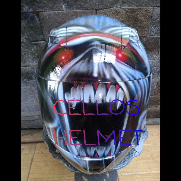 FREE SHIPPING SKULL SCREAMER ON FULL FACE HELMET FOR BIKER D | Inspire ...