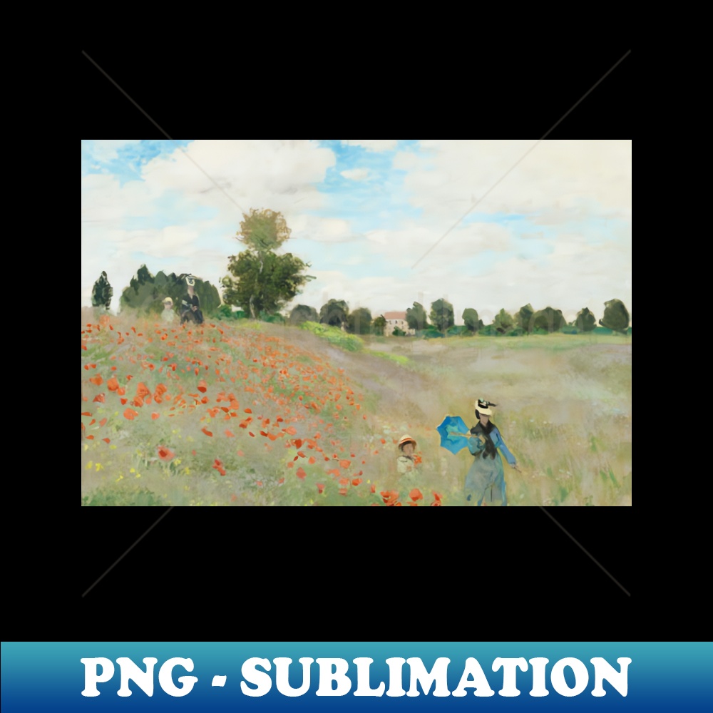 The Poppy Field near Argenteuil - PNG Transparent Sublimatio | Inspire ...