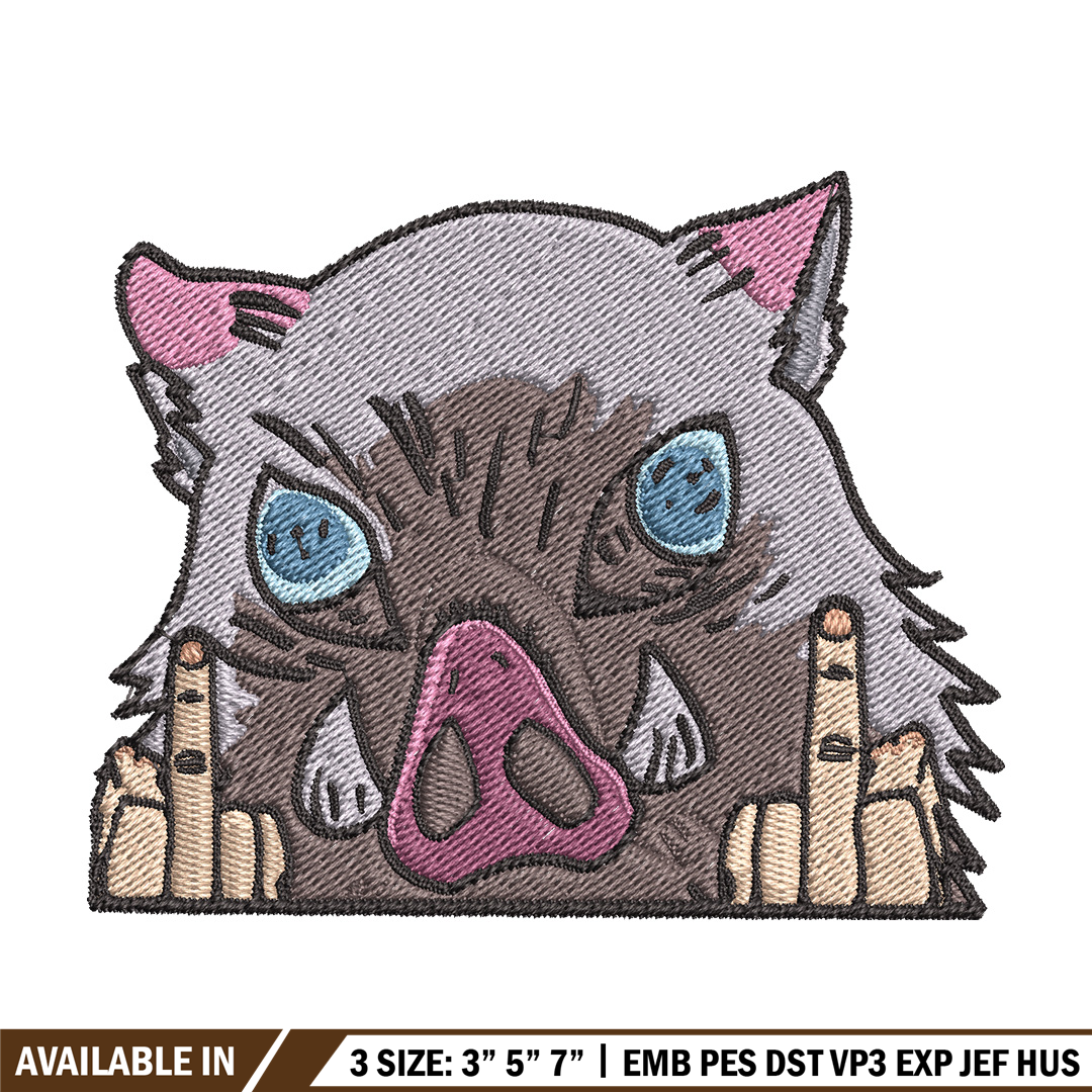 Inosuke boar embroidery design, Inosuke embroidery, Anime de | Inspire ...