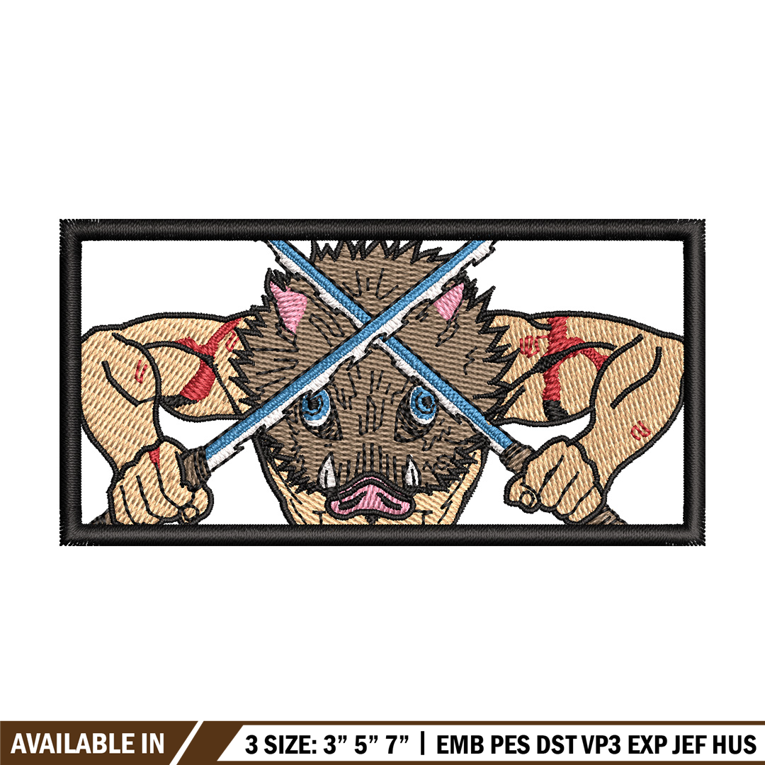 Inosuke box embroidery design, Inosuke embroidery, Anime des | Inspire ...