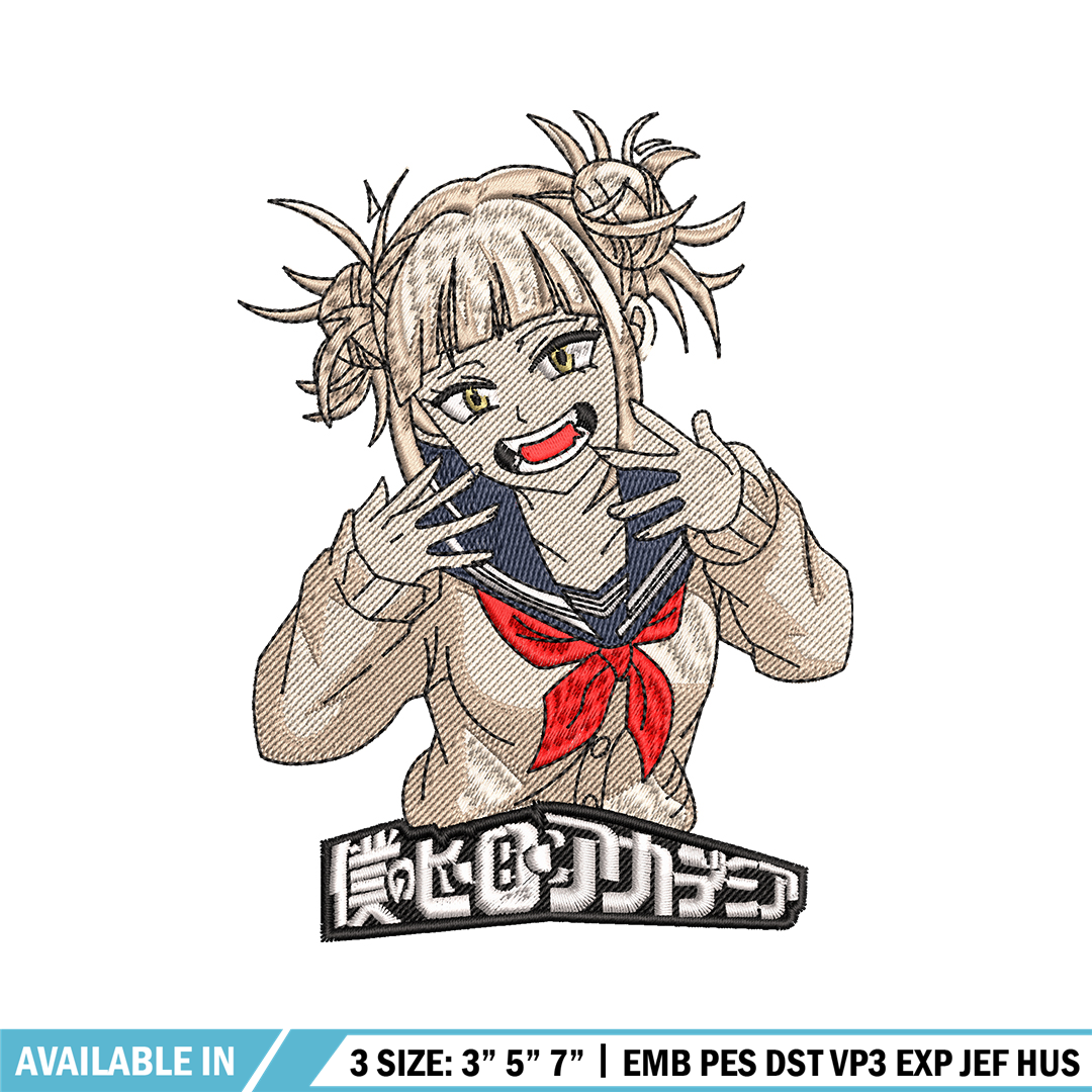 Himiko Toga laugh embroidery design, My hero academia embroi - Inspire ...
