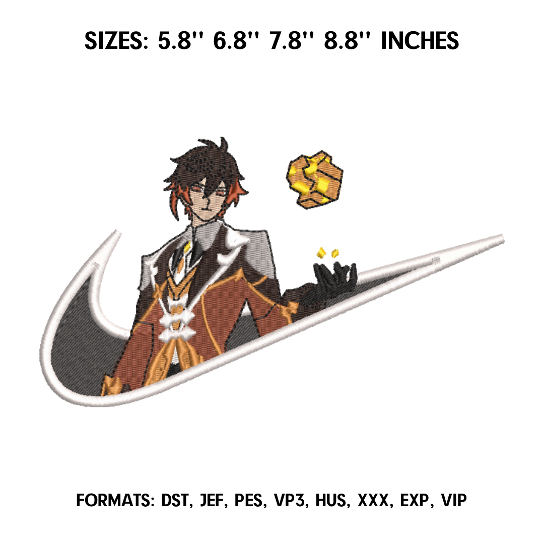 Zhong Li Embroidery Design File, Genshin Impact Embroidery - Inspire Uplift