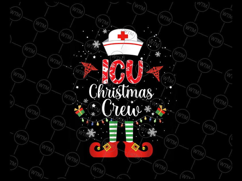 ICU Christmas Nurse Crew PNG, Family Group Nursing Xmas Paja | Inspire ...