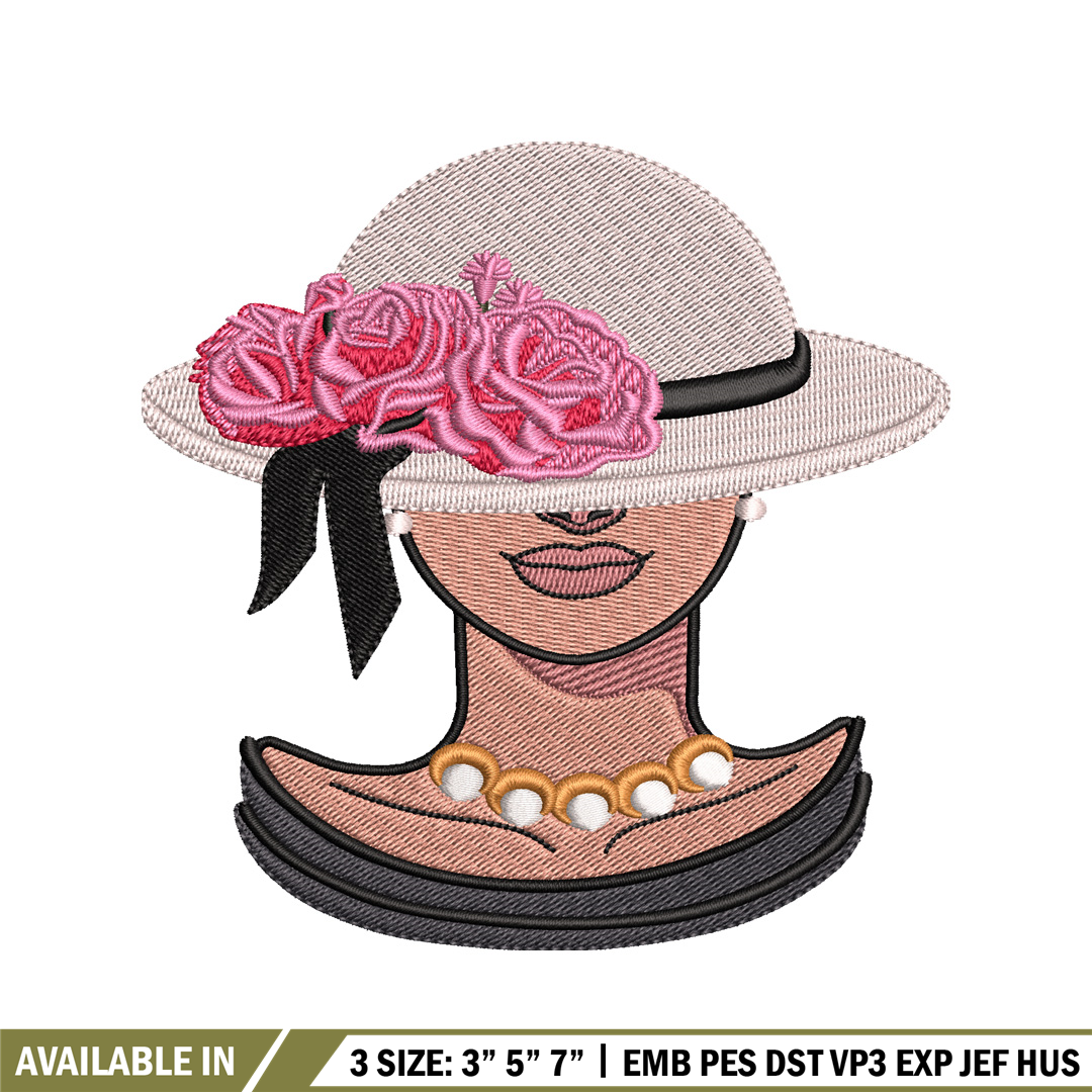 Lady embroidery design, Lady embroidery, logo design, embroi - Inspire ...
