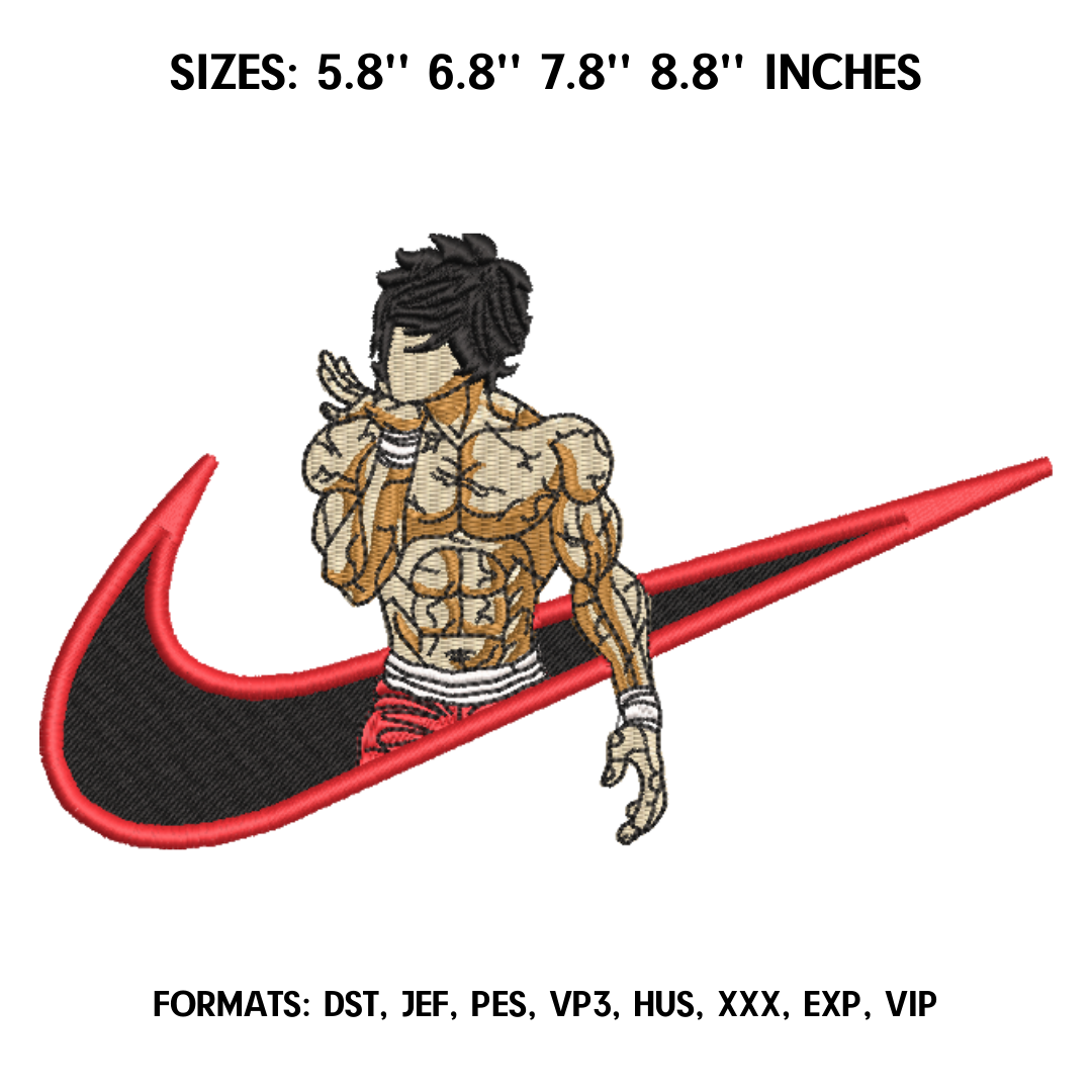 Hanma Baki Embroidery Design File, Baki Hanma Anime Embroide - Inspire ...