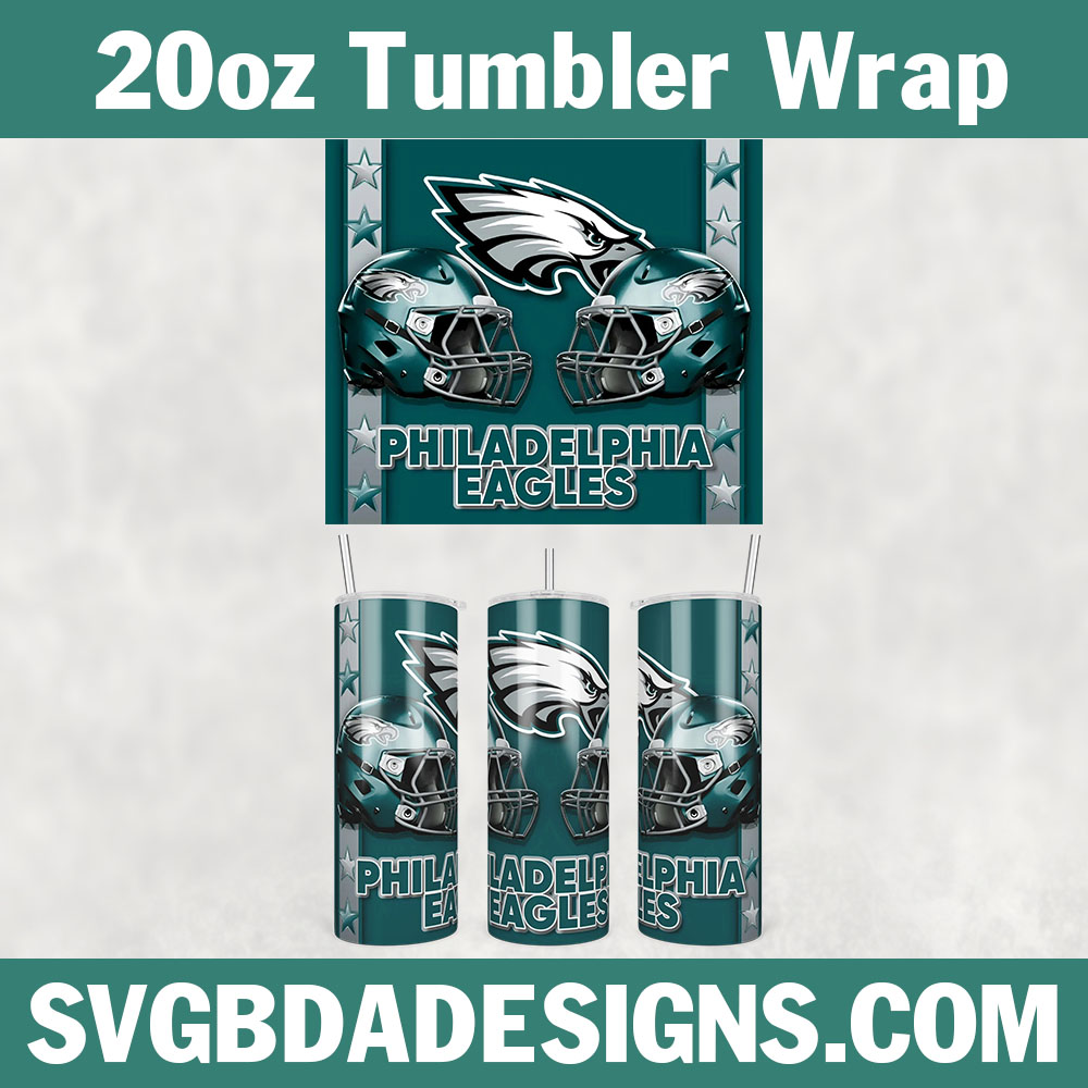 Philadelphia Eagles 20oz Skinny Tumbler Wrap, Eagles Footbal | Inspire ...